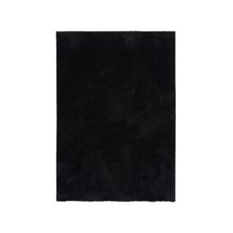Pergamon Kinderteppich Super Soft Hochflor Silky Kids in Schwarz | Gr.: 80 x 150 cm