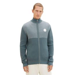 Tom Tailor Strickjacke TWOTONE KNIT in Grün | Gr.: XXL