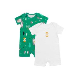 Schlummersack Bio Baby-Strampler kurzarm 2er-Pack in Orange | Gr.: 92