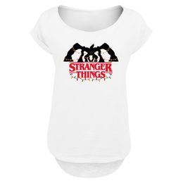 F4NT4STIC Long T-Shirt Stranger Things Demogorgon Lights in wei&szlig; | Gr.: XS