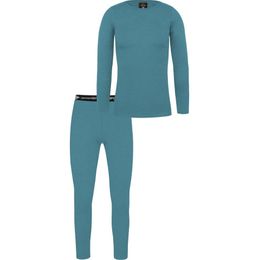 Normani Outdoor Sports Damen Merino Unterw&auml;sche-Set Mandurah/Perth in Blau | Gr.: S