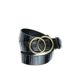 Collezione Alessandro Krokog&uuml;rtel " Doppelring " in schwarz | Gr.: 140