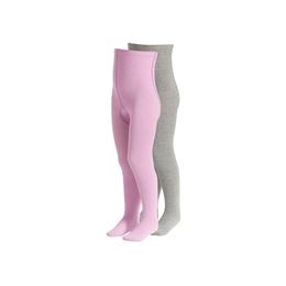 Cotton Prime Strumpfhosen 4er Set f&uuml;r Kinder in Lila/Grau | Gr.: 110/116