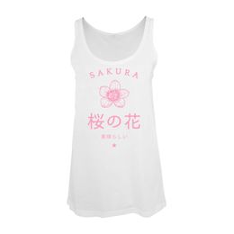 F4NT4STIC Ladies Tanktop Sakura Flower in wei&szlig; | Gr.: L
