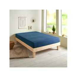 Traumschlaf Spannbettlaken Single Jersey in dunkelblau | Gr.: 90x210 cm -100x220 cm