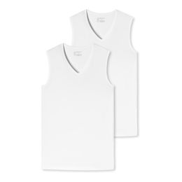 Schiesser Tank-Top 2er-Pack 95/5 in Wei&szlig; | Gr.: 8