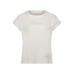 Cartoon Printshirt mit &Auml;rmelaufschlag in Patch Cream/Ros&eacute; | Gr.: 46