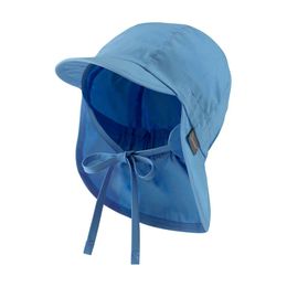 Sterntaler Schirmm&uuml;tze mit Nackenschutz uni in samtblau | Gr.: 43 cm
