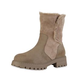 VAN HILL Klassische Stiefeletten Sofia in Khaki | Gr.: 40