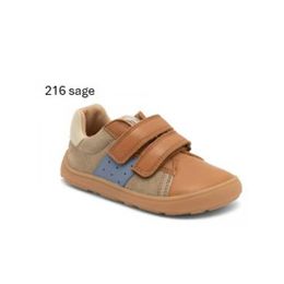 bisgaard Leder-Sneakers in Hellbraun/ Hellblau/ Khaki | Gr.: 27