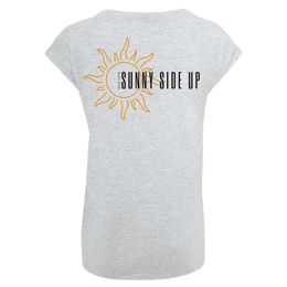 F4NT4STIC Extended Shoulder T-Shirt Sunny side up in grau meliert | Gr.: 4XL
