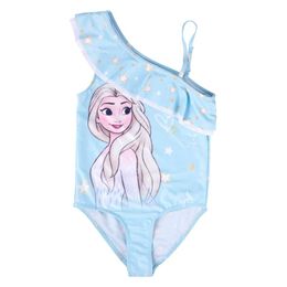 Disney Frozen Disney Die Eisk&ouml;nigin Badeanzug mit R&uuml;schen Elsa Frozen in blau | Gr.: 134/140
