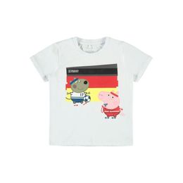 name it T-Shirt mit Peppa Pig und Fussball Motiv in Wei&szlig; | Gr.: 122/128