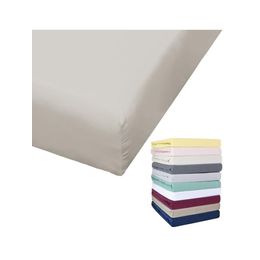 Bierbaum Jersey-Spannbettlaken in Braun | Gr.: 150x200 cm