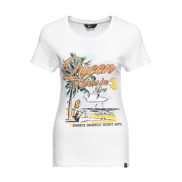 Queen Kerosin Print T-Shirt Queens Bay in offwhite | Gr.: XL