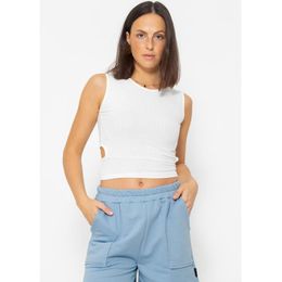 SASSYCLASSY Top mit Cut-Out in offwhite | Gr.: XS
