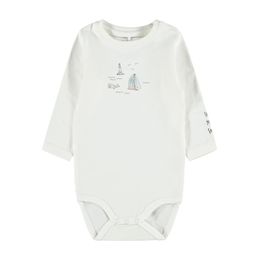name it Baby Body mit langen &Auml;rmeln in Wei&szlig; | Gr.: 56