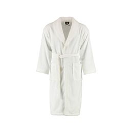 Rhomtuft Badem&auml;ntel unisex Schalkragen Sir & Lady weiss - 01 in weiss - 01 | Gr.: S