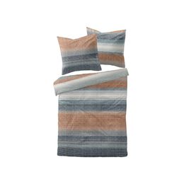 Traumschlaf Bettw&auml;sche Elverum in blau | Gr.: 160x210 cm (65x100 cm)