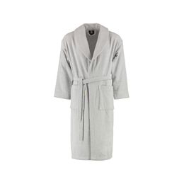 Rhomtuft Badem&auml;ntel unisex Schalkragen Sir & Lady perlgrau - 11 in perlgrau - 11 | Gr.: L