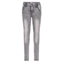 name it M&auml;dchen Skinny Fit Jeans-Hose in Grau | Gr.: 164