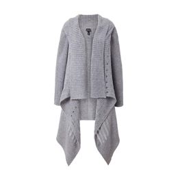 Ulla Popken Cardigan in hellgrau mélange | Gr.: onesize