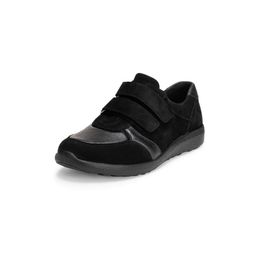 Echt Leder & vitaform Stretch Sneaker in schwarz | Gr.: 39