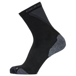 Odlo Socke "Socks Crew Ceramicool Crew" in Schwarz | Gr.: 42-44
