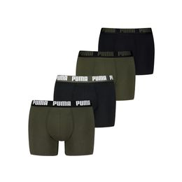 Puma Boxershort 4er Pack in Schwarz/Gr&uuml;n | Gr.: L