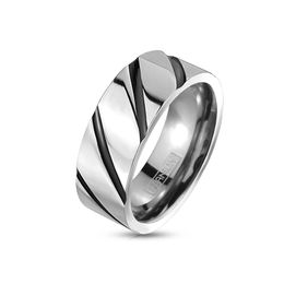 BUNGSA Ring in Silber, Schwarz | Gr.: 64