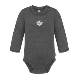 Normani Outdoor Sports Baby Merino Langarmbody Tuai in Anthrazit | Gr.: 74
