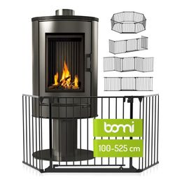 BOMI Kaminschutzgitter Milo in Schwarz | Gr.: 100-465 cm