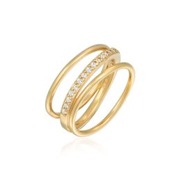 Elli Ring 925 Sterling Silber in Gold | Gr.: 52