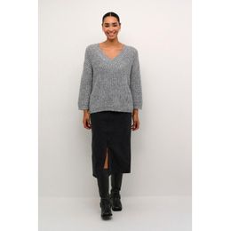 Kaffe Strickpullover KAvinda Baggy fit in Grey silver metallic | Gr.: XS