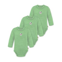 Normani Outdoor Sports 3ER PACK Baby Merino Langarmbody Tuai in Gr&uuml;n | Gr.: 92