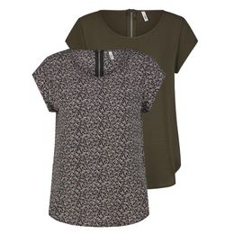 Only T-Shirt ONLVIC - 2er Pack in Mehrfarbig | Gr.: 42