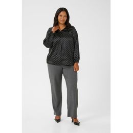 Kaffe curve Langarm-Bluse KClena Regular fit in Black/Steeple Gray Dot | Gr.: 54