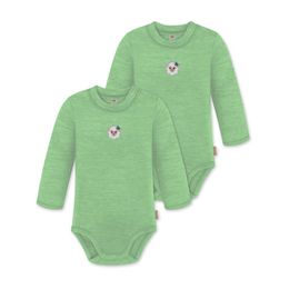 Normani Outdoor Sports 2x Baby Merino Langarmbody Tuai in Gr&uuml;n | Gr.: 74