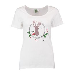 OS-Trachten T-Shirt Dolanu in wei&szlig; | Gr.: XS