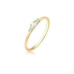 Elli Ring 925 Sterling Silber in Gold | Gr.: 50