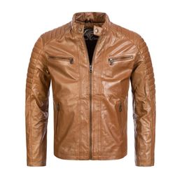 Rock Creek Lederjacke in Hellbraun | Gr.: L