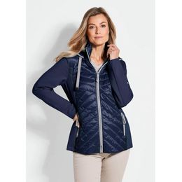GOLDNER Kurzgr&ouml;&szlig;e: Steppjacke mit abnehmbarer Kapuze in marine | Gr.: 25