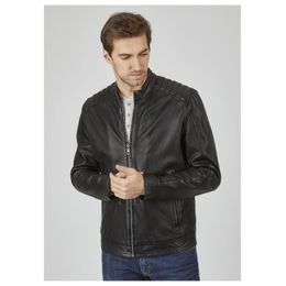 Bugatti Lederjacke BUAPOLLO in Schwarz | Gr.: 48