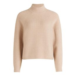 BETTY & CO BETTY & CO Grobstrick-Pullover mit hohem Kragen in Light Beige Melange | Gr.: 46