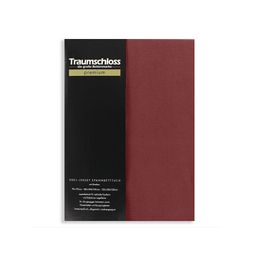 Traumschloss Premium Edel-Jersey Spannbettlaken in bordeaux | Gr.: 140-160 x 200-220 cm