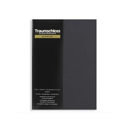 Traumschloss Premium Edel-Jersey Spannbettlaken in anthrazit | Gr.: 140-160 x 200-220 cm