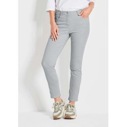 GOLDNER 7/8-Jeanshose Schmale Stretchhose BELLA in grau | Gr.: 38