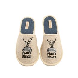 Adelheid Filzpantoffel Platzhirsch in Grau | Gr.: 42/43