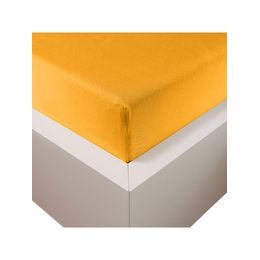 Traumschloss Premium Plus Edel-Jersey Spannbettlaken in gold | Gr.: 140-160 x 200-220 cm