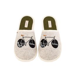 Adelheid Filzpantoffel Sportskanone in Beige | Gr.: 44/45